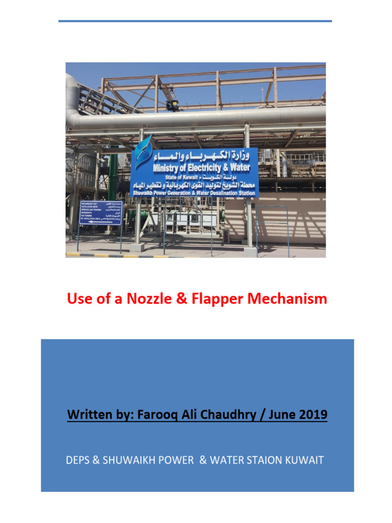 Use of a Nozzle & Flapper Mechanism | PDF | Electrical Engineering ...