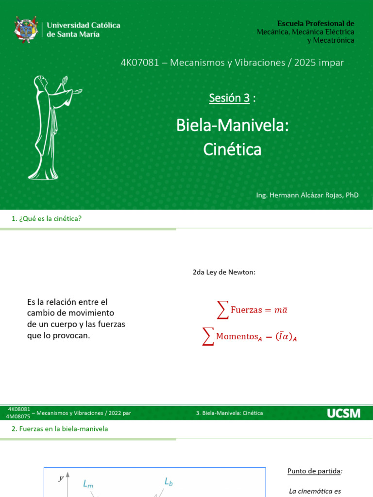 Biela-Manivela Cinetica | PDF | Física teórica | Dinámica (Mecánica)
