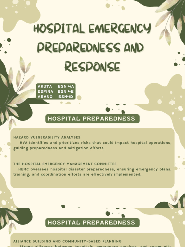 Hospital Emergency Preparedness Guide | PDF | Emergency Management ...