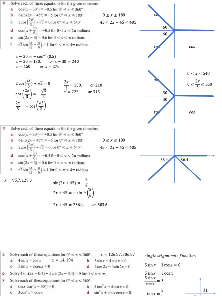 A Math 9.5 Trigo Inverse Functions | PDF | Trigonometry | Algebra