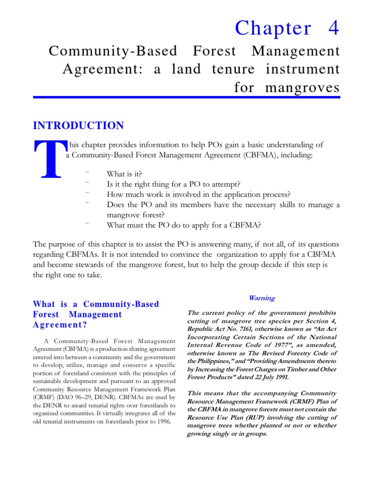 CBFMA Chapter 4 | Download Free PDF | Forestry | Forests