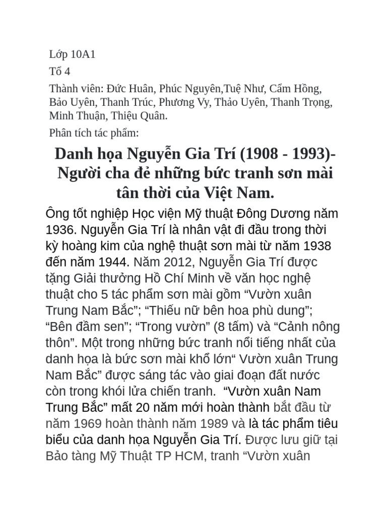Danh họa Nguyễn Gia Trí1 | PDF