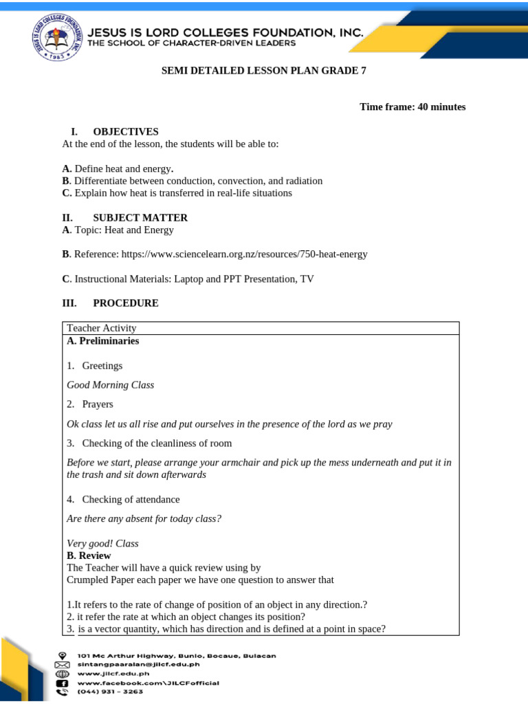 Semi Detail Grade 7 Heat ENergy | PDF | Heat | Heat Transfer