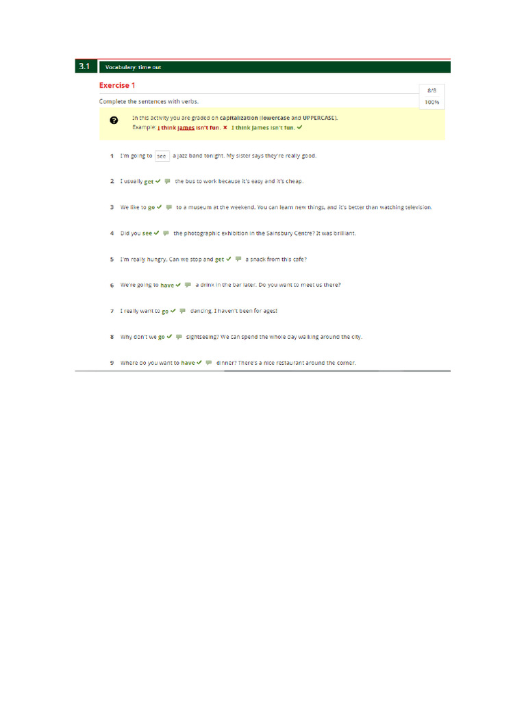 My English Lab Intermediate 2 - Key | PDF