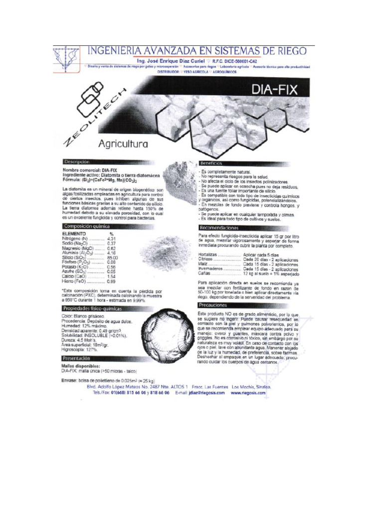 Diafix Ficha Tecnica | PDF