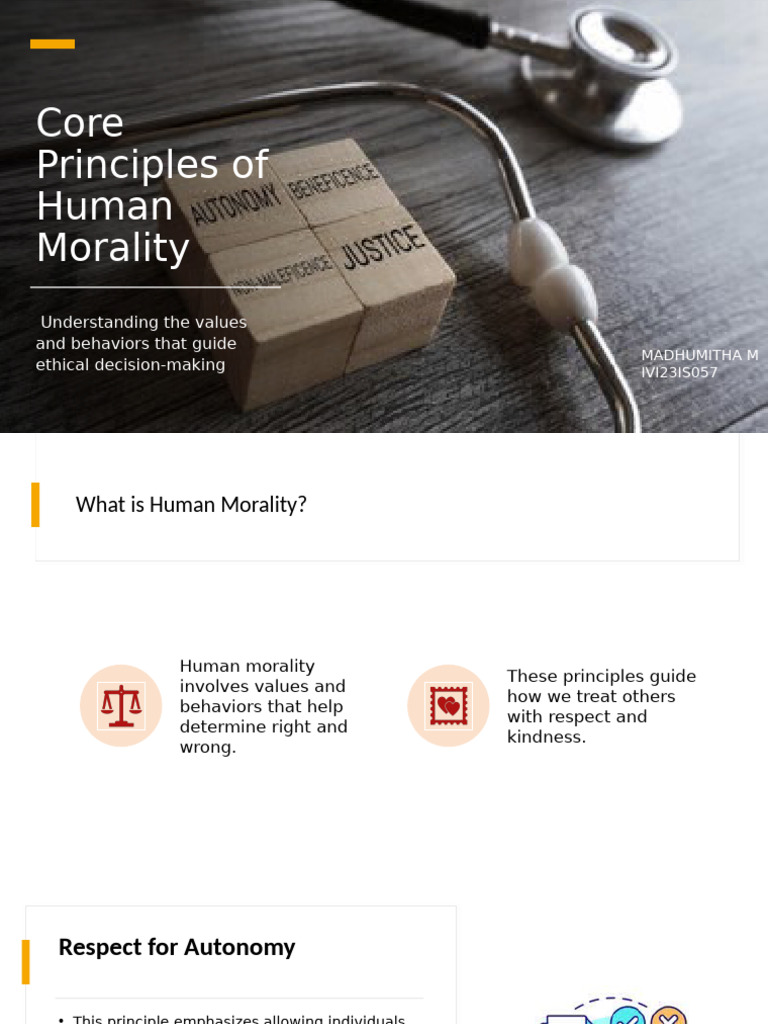 Core Prinicples of Human Morality | PDF