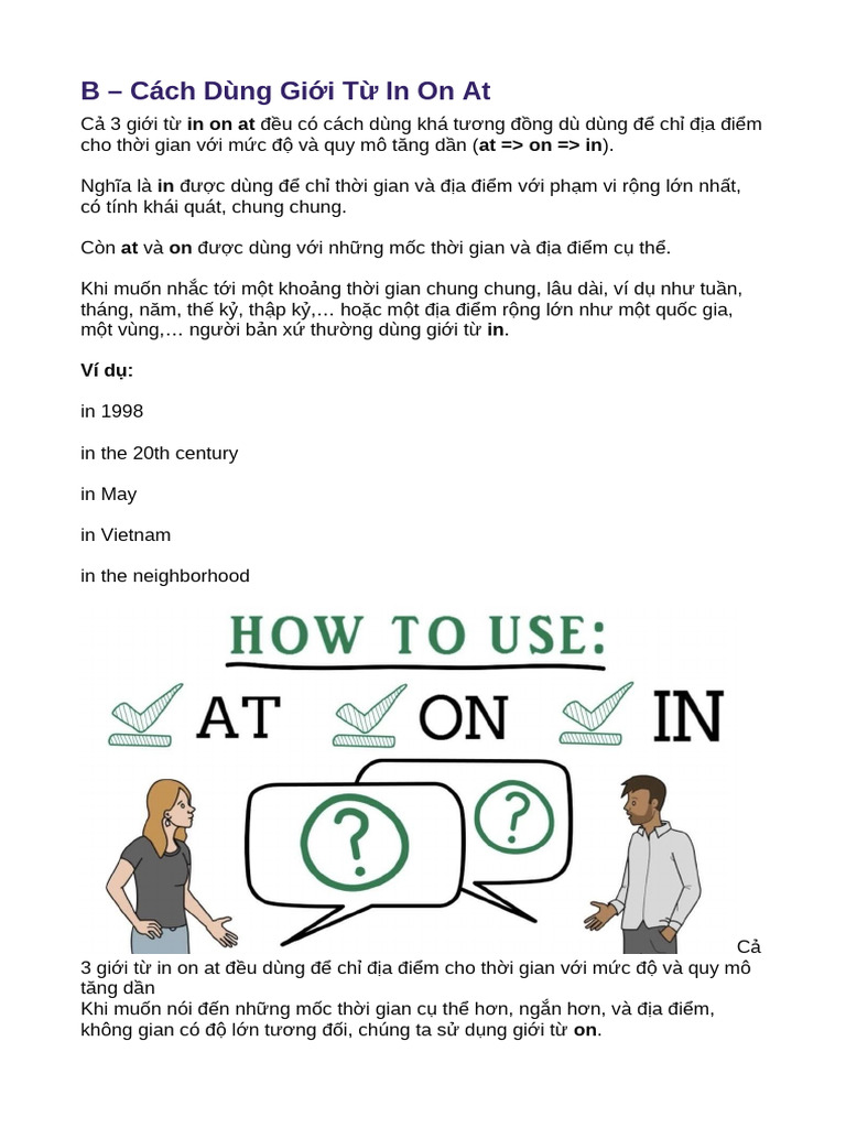 Gi I T In, On, at | PDF