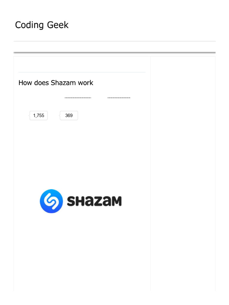Understanding Shazam's Algorithm | PDF | Decibel | Fast Fourier Transform