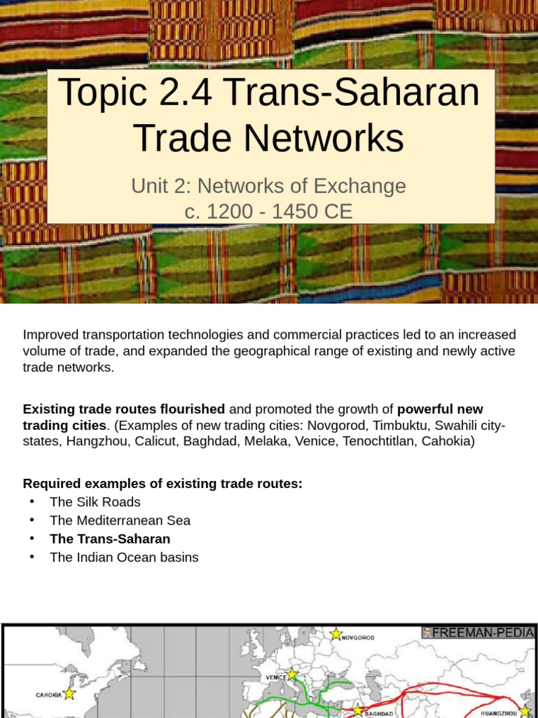 2.4 Trans-Saharan Trade Networks | PDF | Africa | Trade