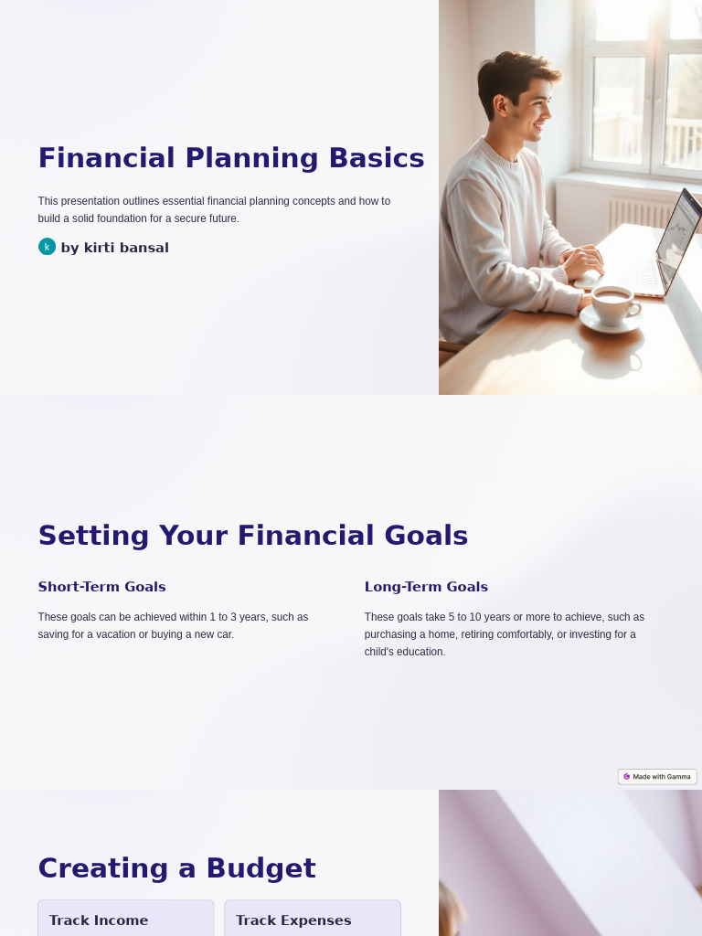 Financial Planning Basics | PDF | Debt | Wealth