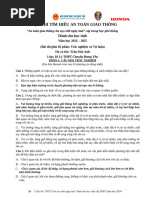 Đáp Án Cu C Thi Atgt 2024 2025 | PDF