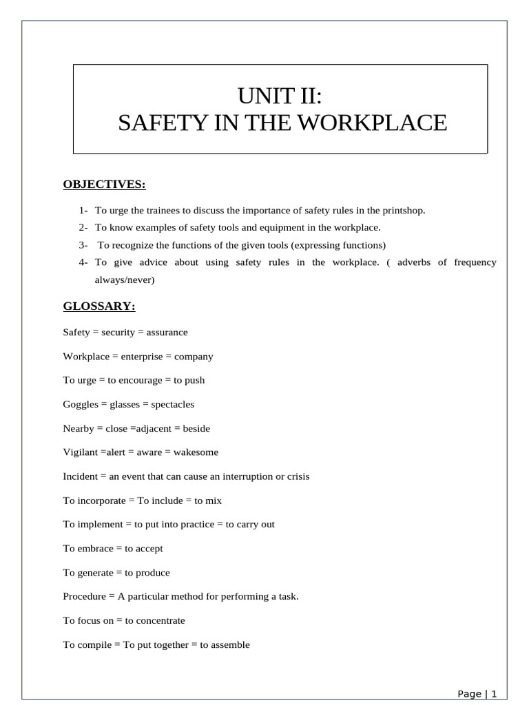 Workplace Safety Training Guide | PDF