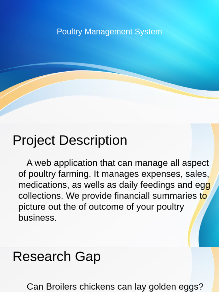Poultry Management System (2) .PPTX Final | PDF