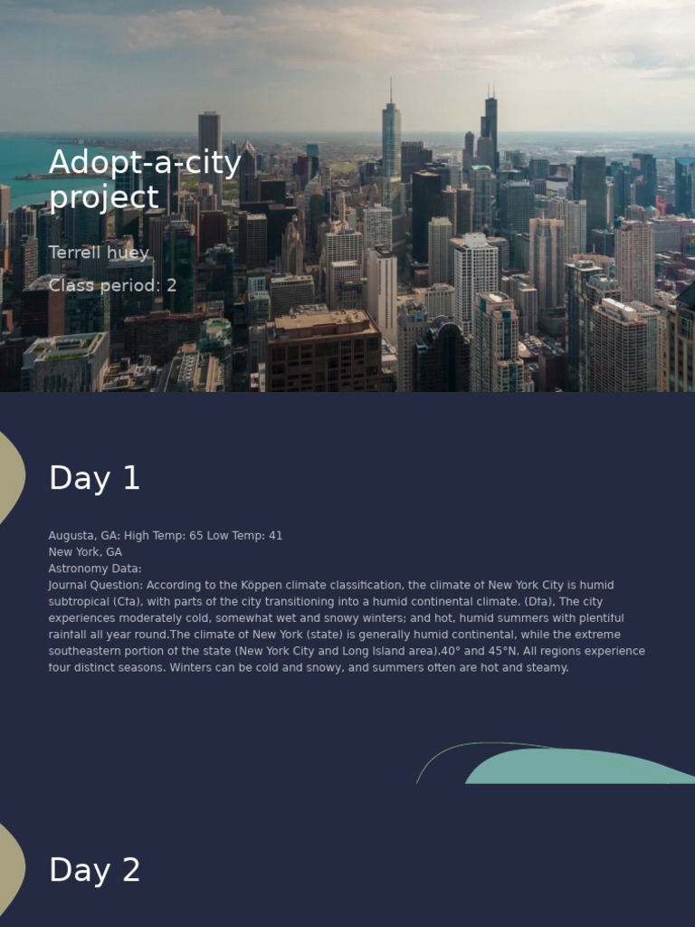 Adopt-A-City Project | PDF | Weather Forecasting | Weather