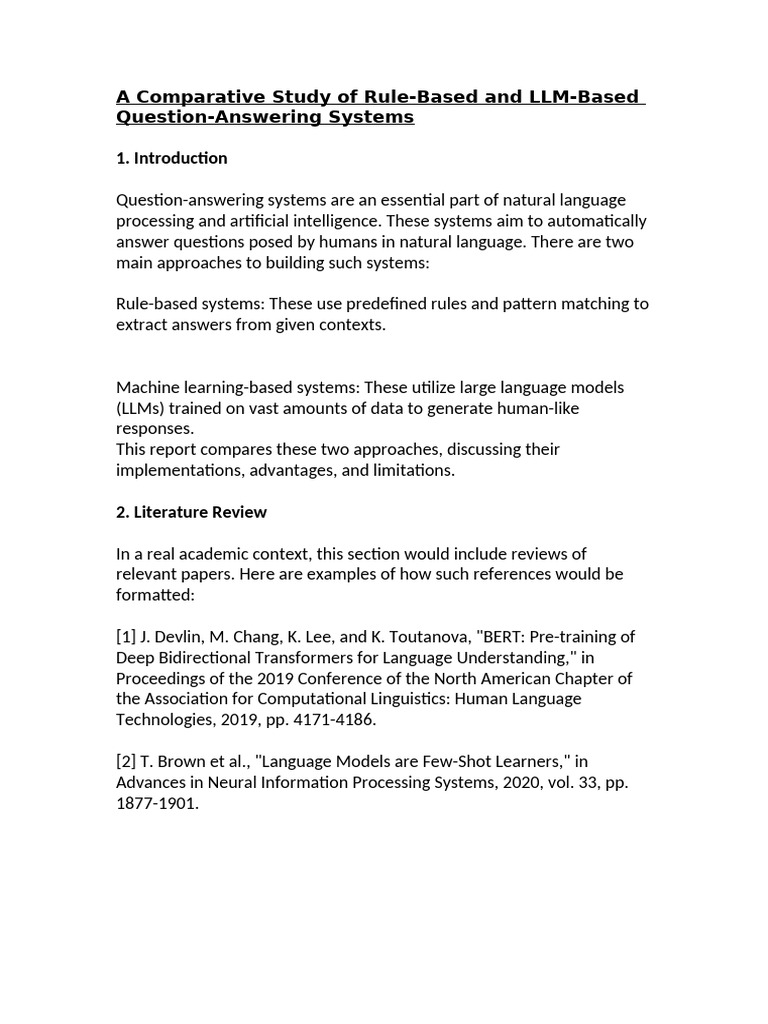 Rule-Based vs LLM-Based QA Systems | PDF | Computational Neuroscience | Applied Mathematics