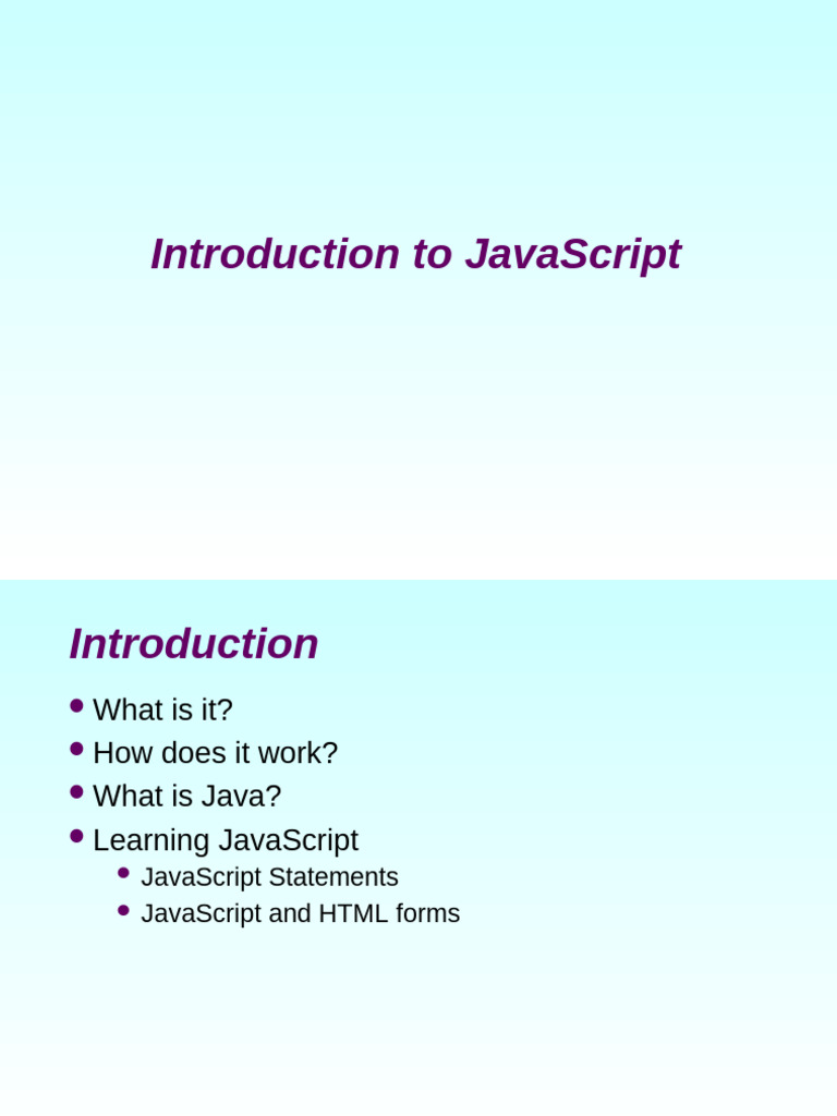 Java Script Complete Inofrmation For B.Com Students | PDF | Java Script | Html