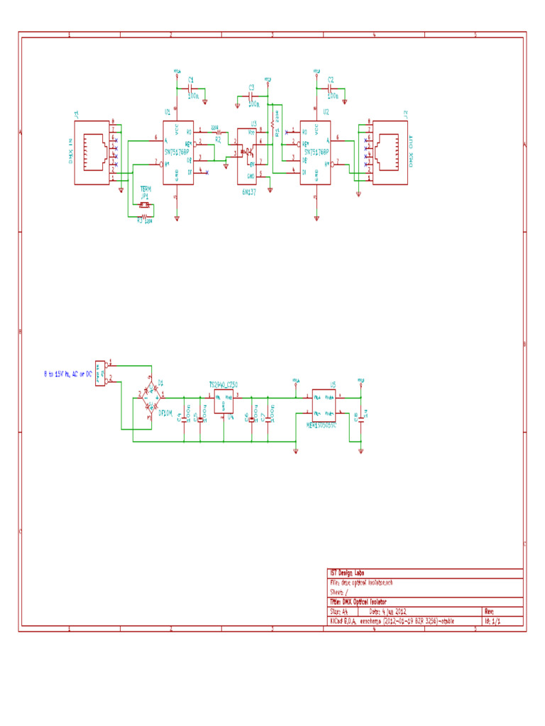 DMX Optical Isolator Schematic | PDF
