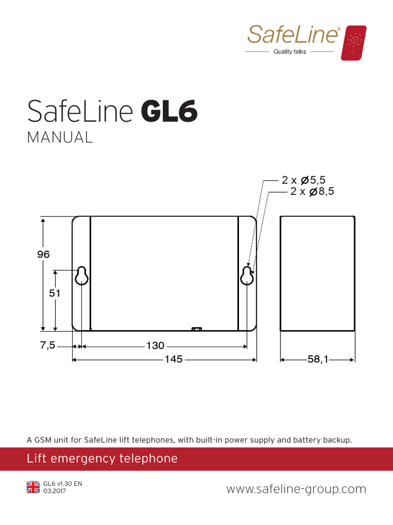 Safeline GL6 Utilisation | PDF | Relay | Power Supply