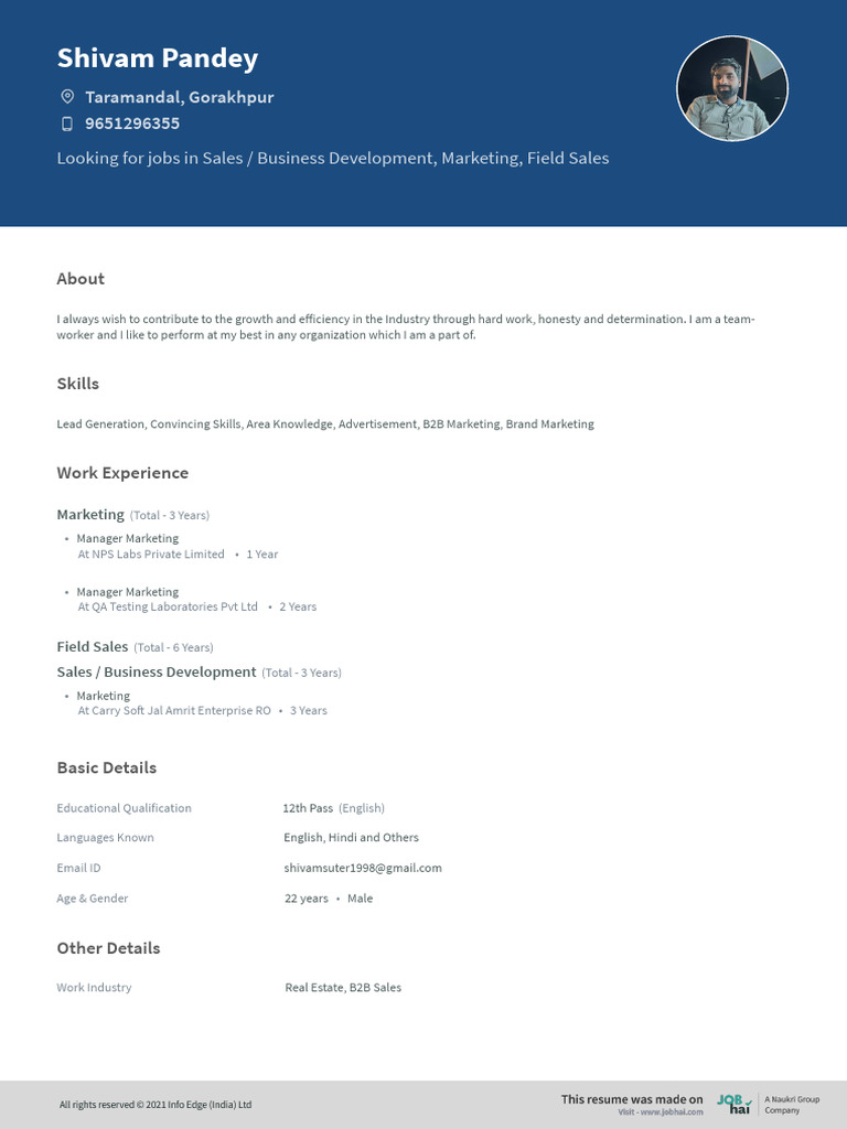 Shivam Pandey CV-5 | PDF