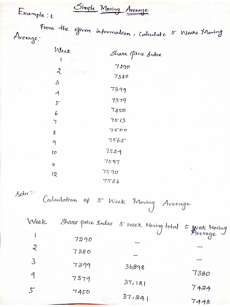 Simple and exponential moving average method | PDF