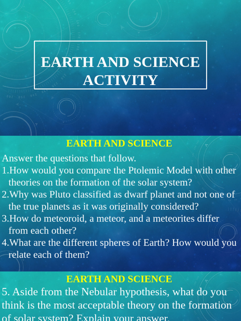 Activity-Earth & Life Science-Grade 11 Abm, Gas, Stem | PDF