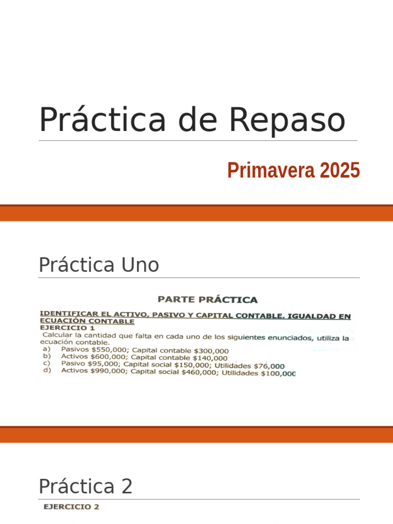 Datos para La Práctica de Repaso | PDF