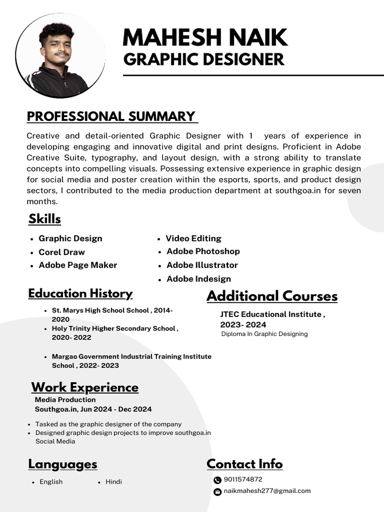 Orange White Simple Graphic Designer Resume - 20250205 - 021933 - 0000 | PDF
