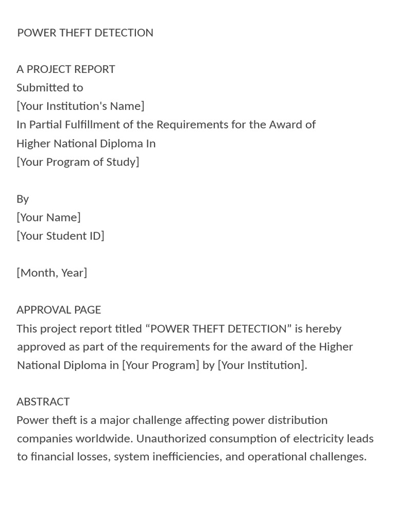 AI-Driven Power Theft Detection System | PDF | Artificial Intelligence ...
