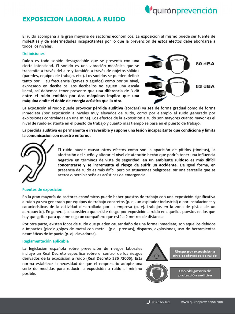 Prevención de Riesgos por Ruido Laboral | PDF | ruido | Sonido