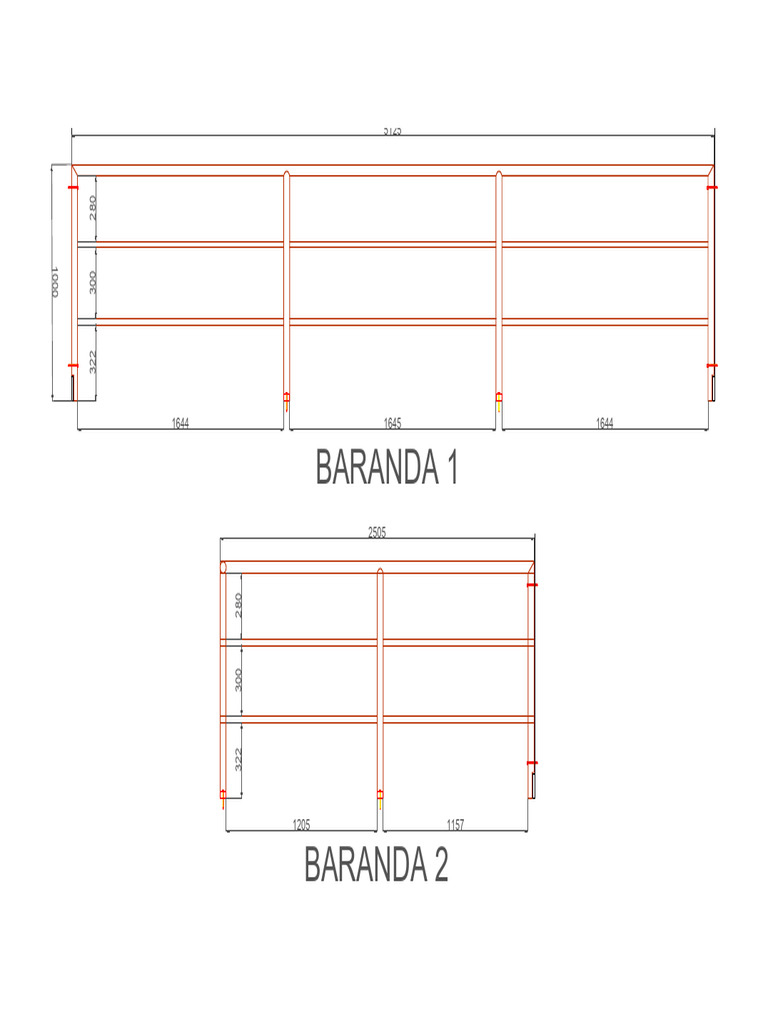 Barandas Rectas Rumy 1 | PDF