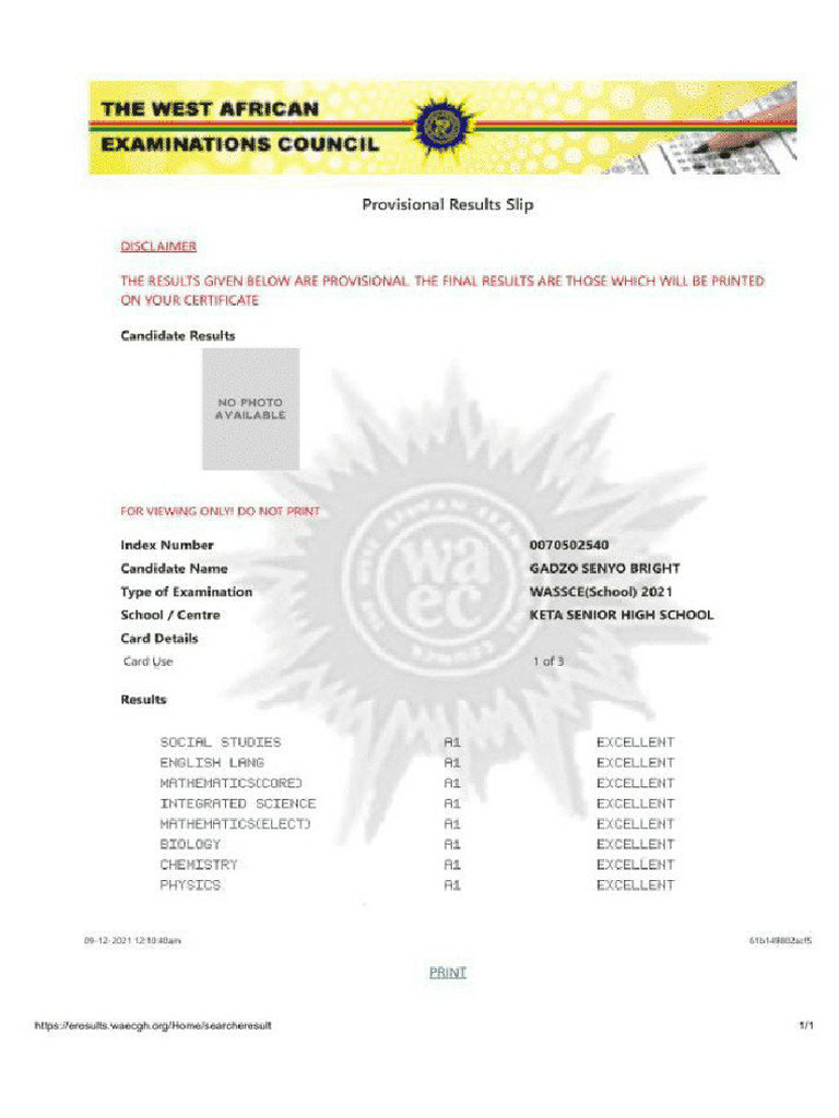 Waec Result | PDF