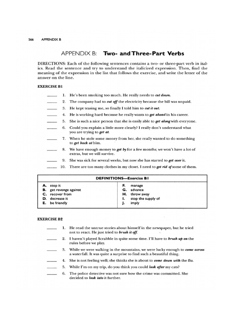 Practice Idiomatic Expressions Phrasal Verbs | PDF