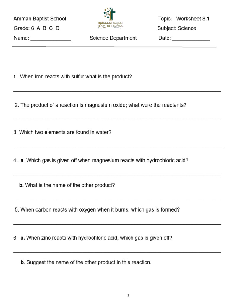 8.1 Simple Chemical Reactions | PDF | Rust | Chemical Reactions