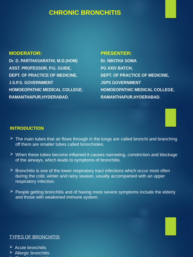 Chronic Bronchitis | PDF | Chronic Obstructive Pulmonary Disease | Bronchitis