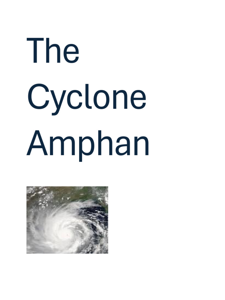 Cyclone Amphan | PDF