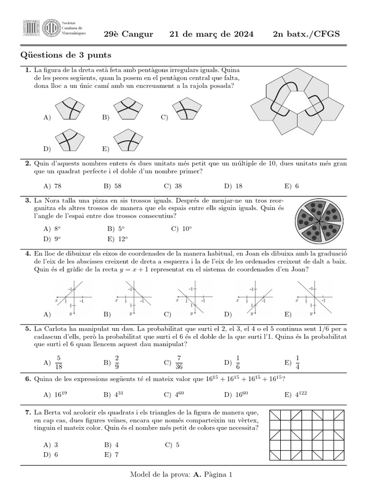 cangur_2024_2BATX_A | PDF