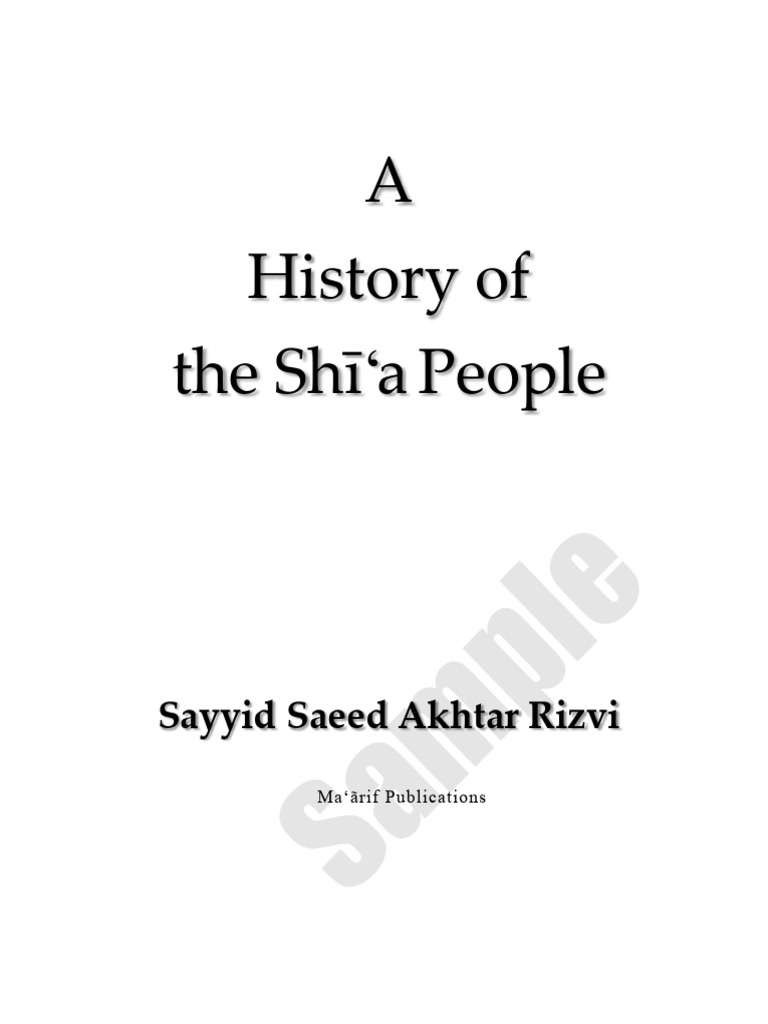 History of the Shī‘a People | PDF | Arabian Peninsula | Shia Islam