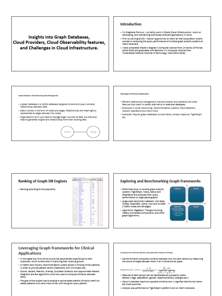 Lecture - Meghana - Insights Into Graph Databases - Cloud Providers - Cloud Observability ...