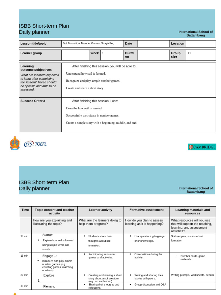 Day 5 ISBB Short Term wk1 | PDF | Learning | Teaching