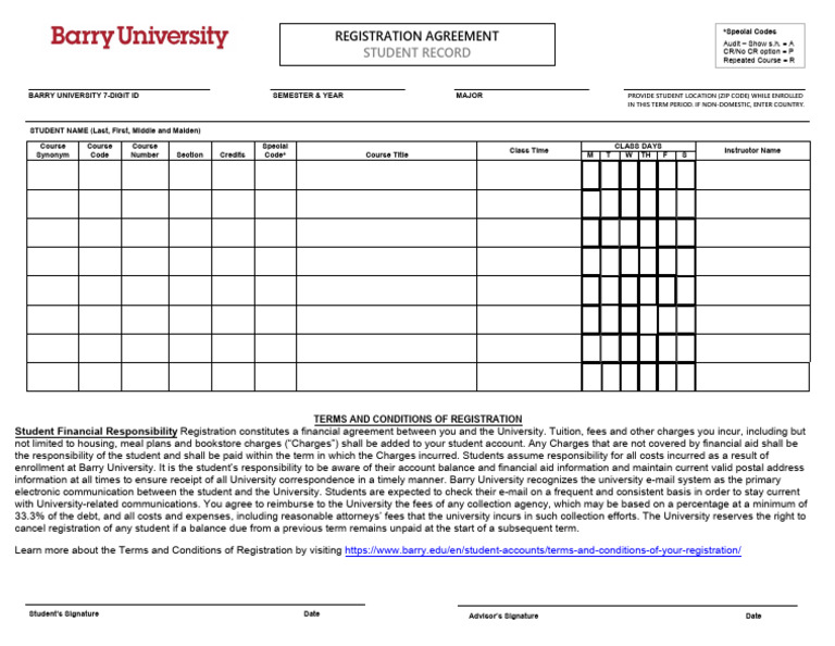 Registration Agreement Form - v3 2023 | PDF | Fee