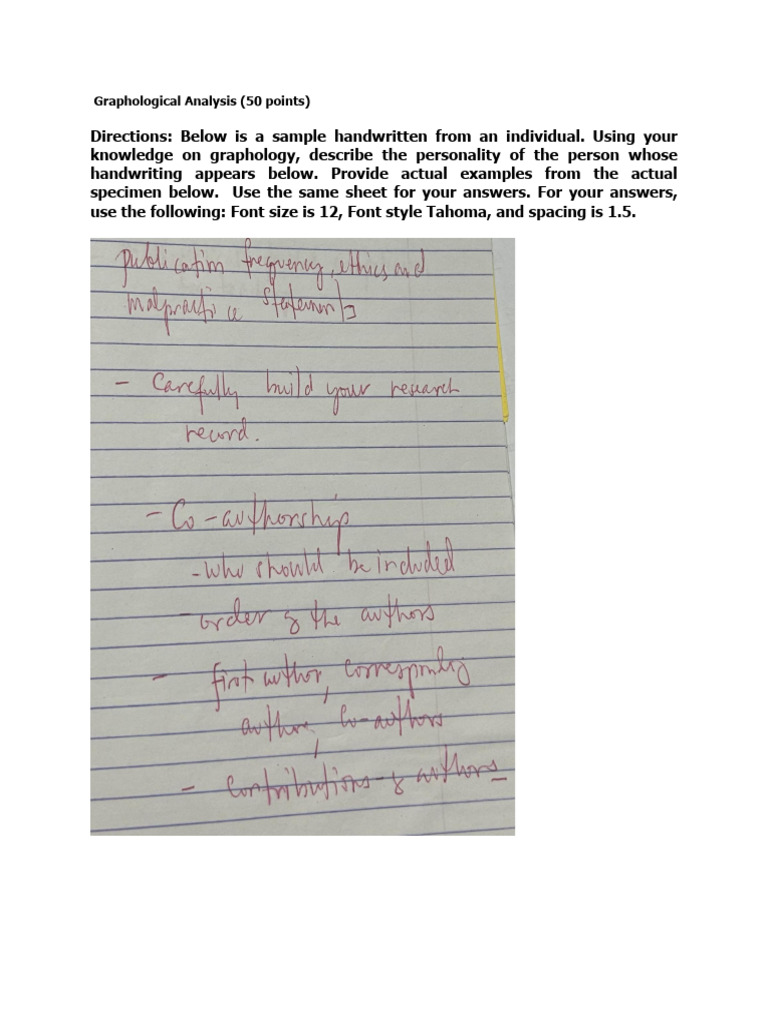 Graphological Analysis | PDF