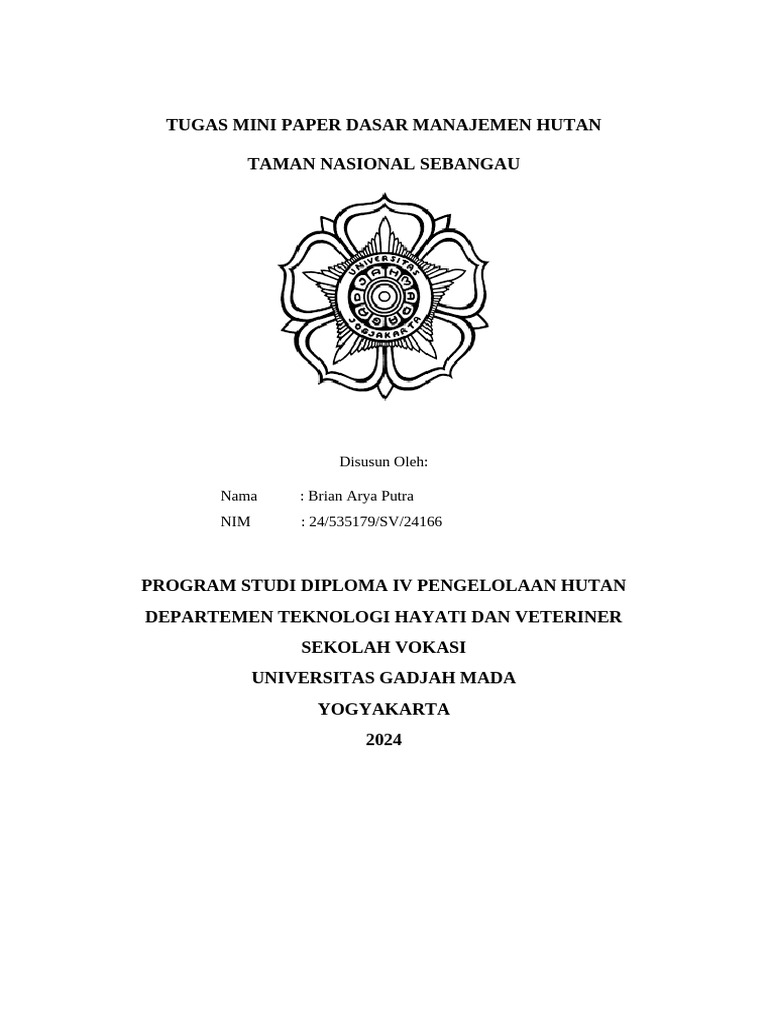 Contoh Tugas Mini Paper Taman Nasional | PDF