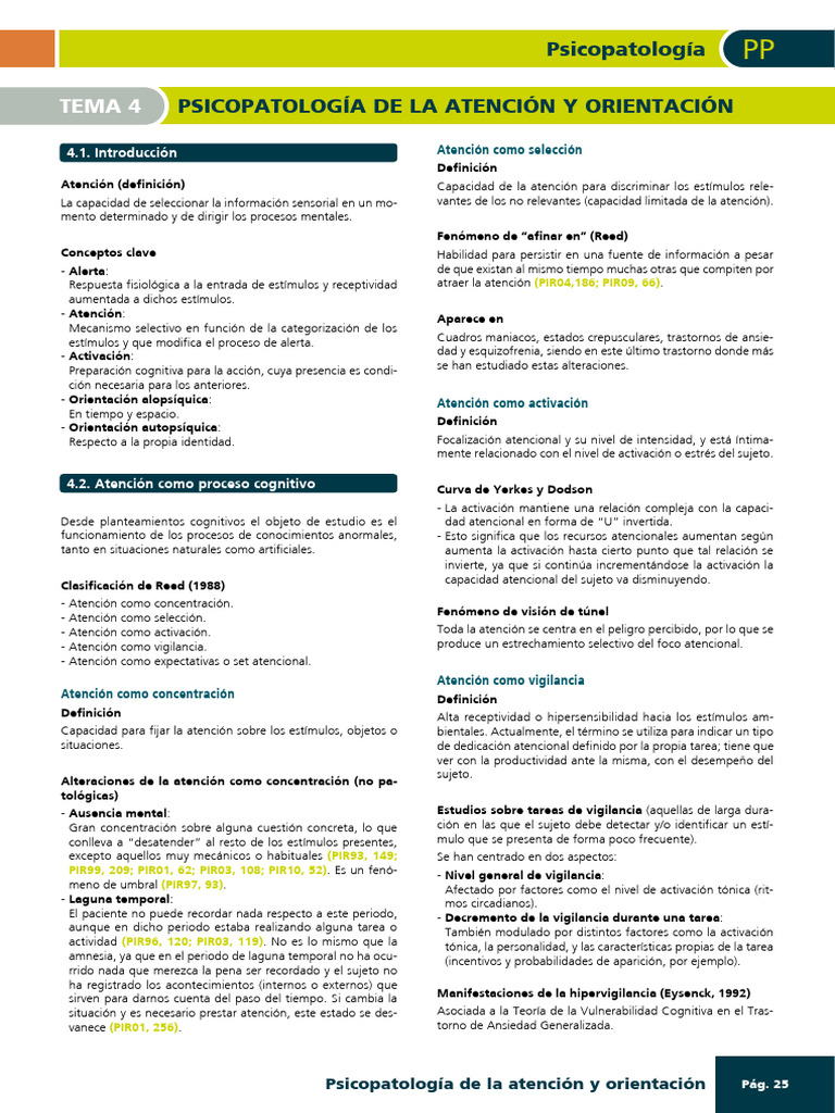 MANUAL-APIR - Psicopatología de La Atención y La Orientación | PDF ...