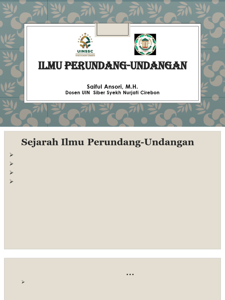 Ilmu perundang-undangan | PDF