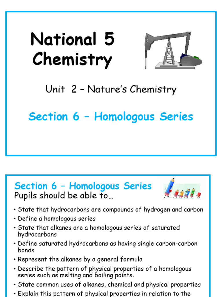Understanding Homologous Series in Chemistry | PDF | Alkane | Alkene