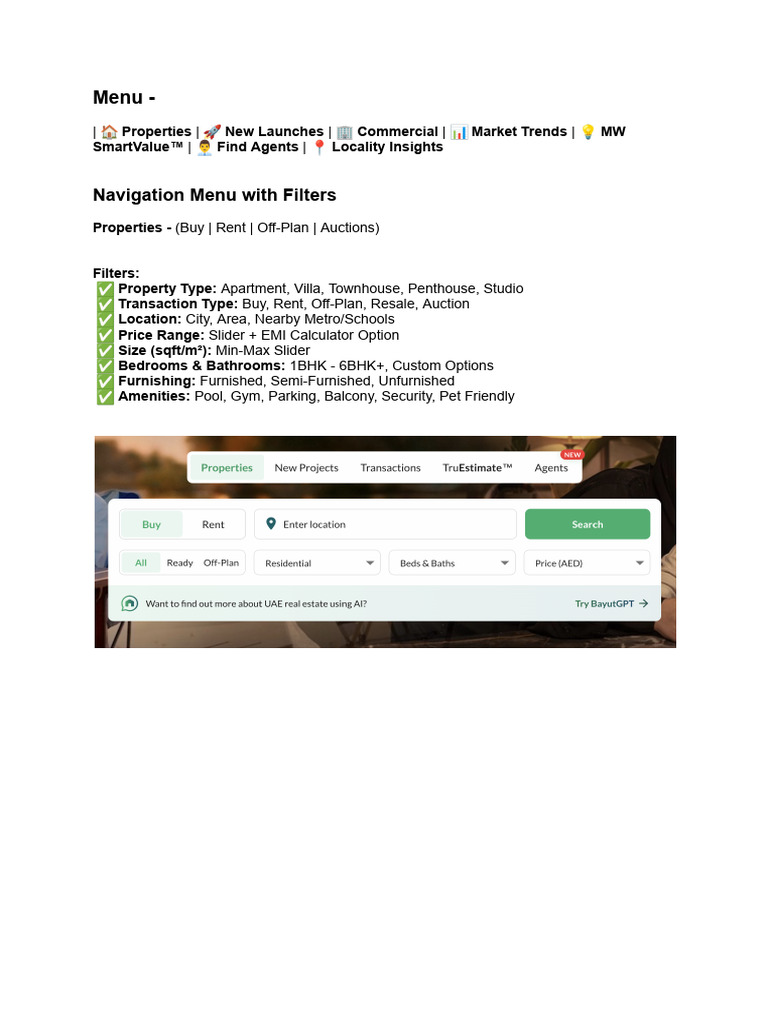 Menu and Filter - Homepage - MW Reality | PDF | Economies