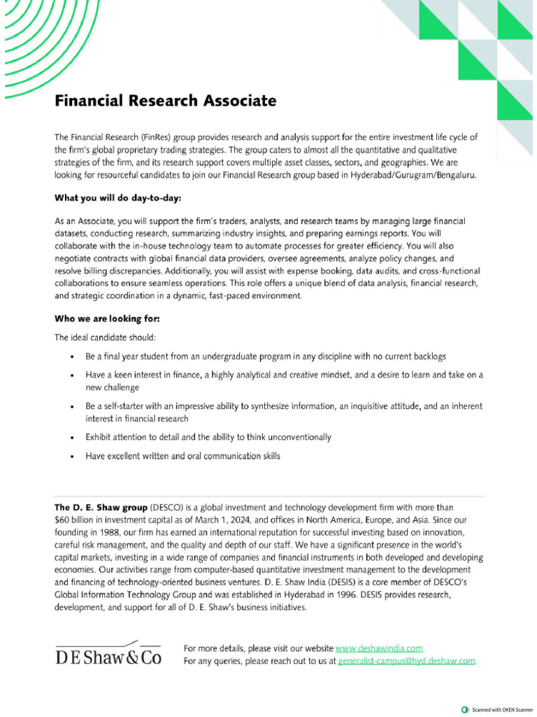 FinRes Associate FTE - 2025 | PDF