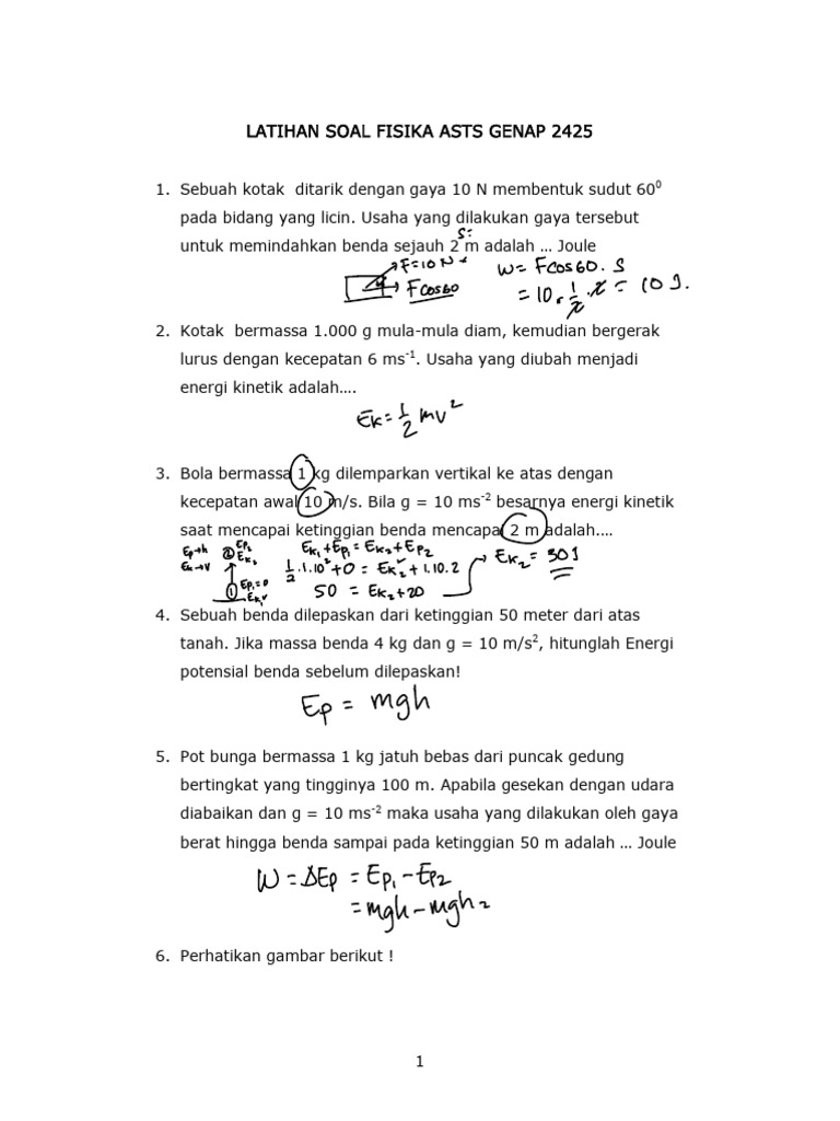 LATIHAN SOAL FISIKA ASTS GENAP 2425 XI_TBZ | PDF