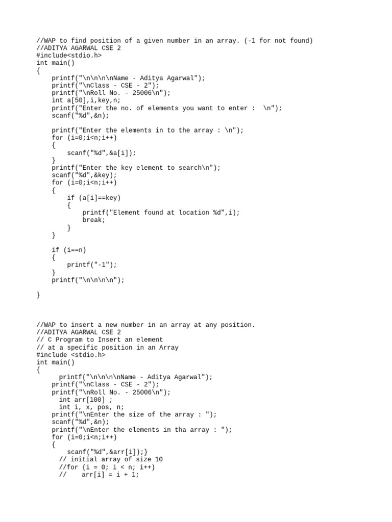 ADITYAAGARWALcode | PDF | Integer (Computer Science) | Computer Engineering