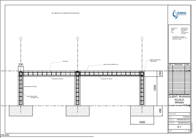 Simtank Dimensions for RCC Beam Design | PDF